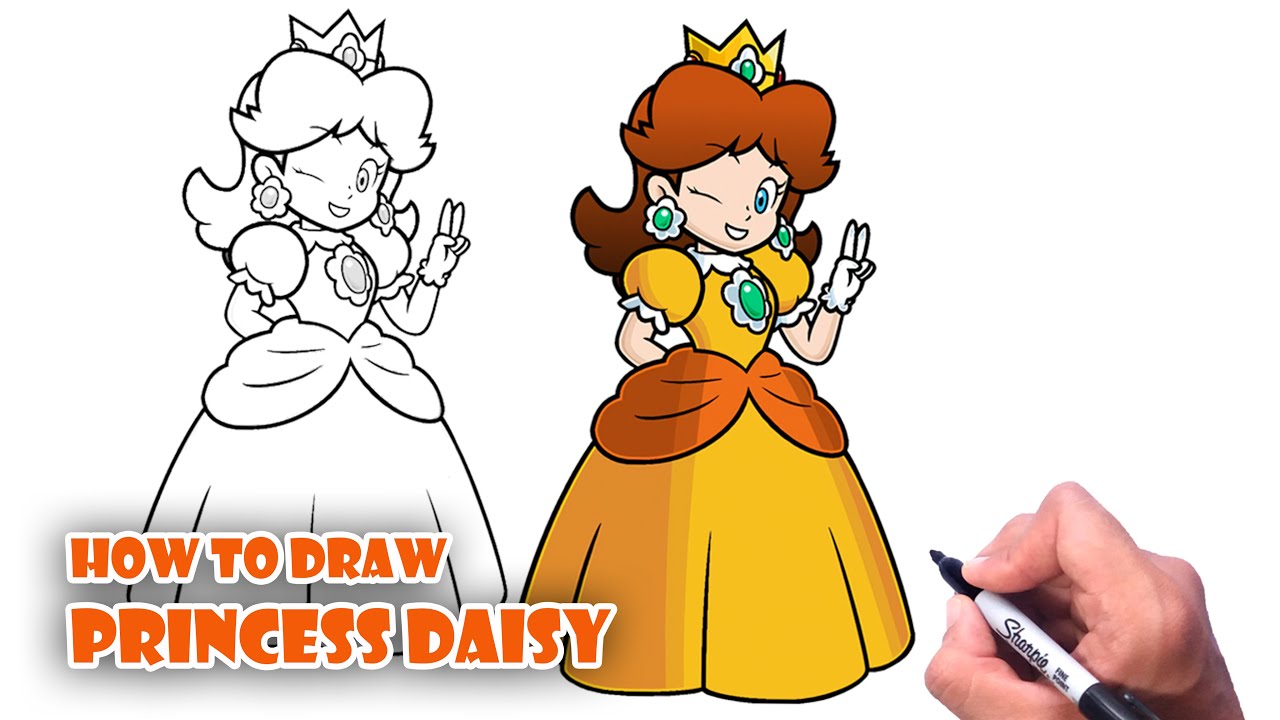 Daisy Easy Drawing Mario At Cooper Hickey Blog