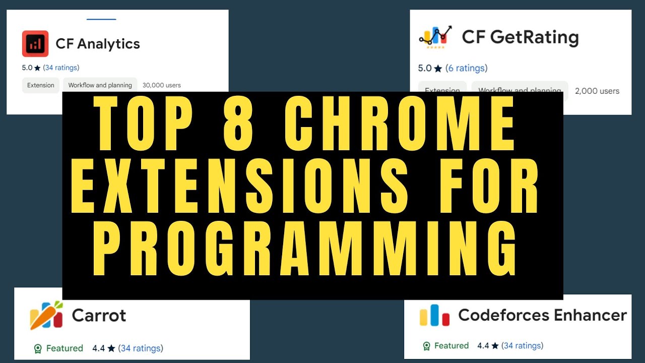 Top 8 Chrome Extensions For Programmers Competitive Coders Best