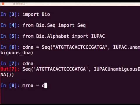 Introduction To Biopython English Youtube