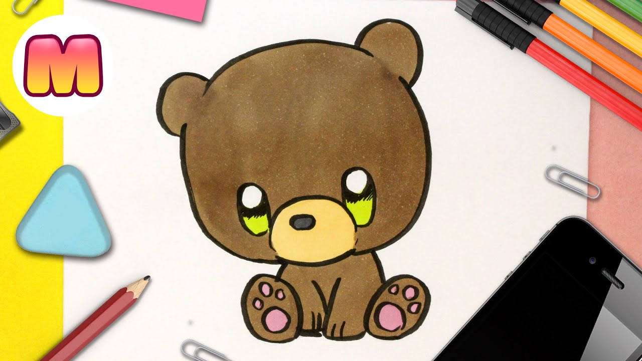 Como Dibujar Un Oso Kawaii Dibujos Kawaii Fáciles Como Dibujar