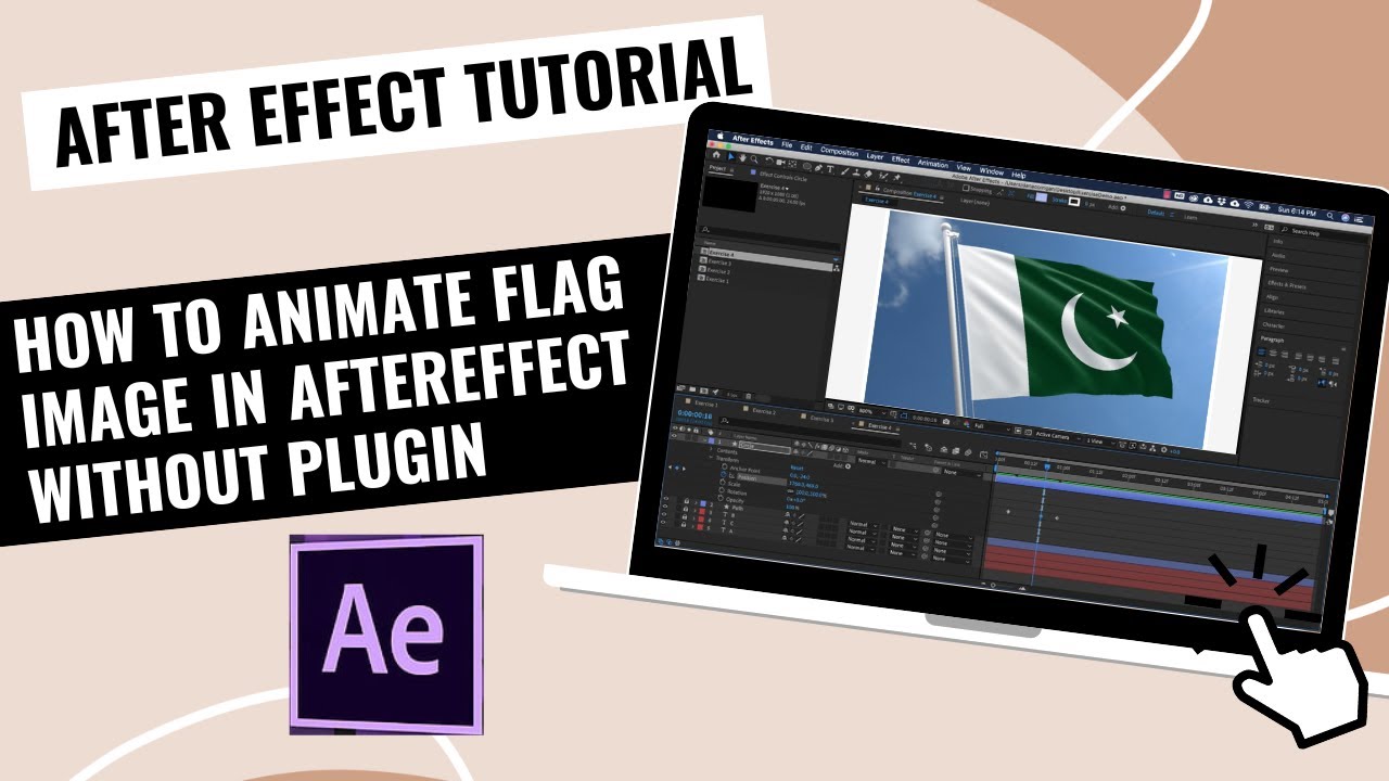 Waving Flag Animation In After Effects No Plugins Required Youtube