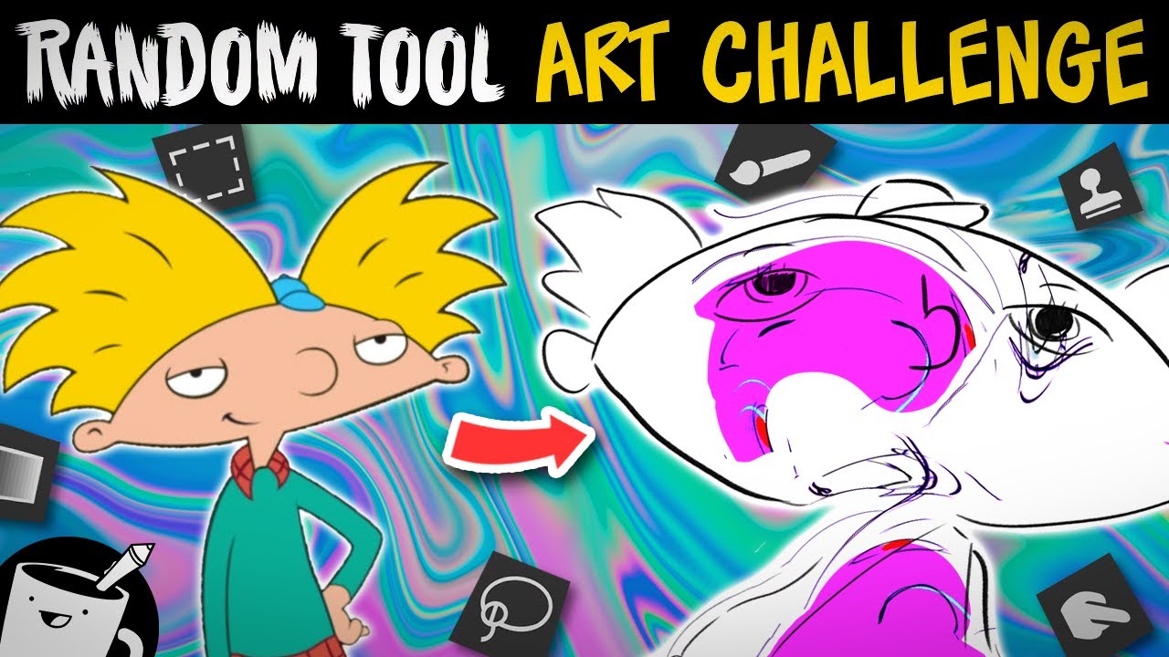 Random Photoshop Tool Drawing Challenge 3 Youtube