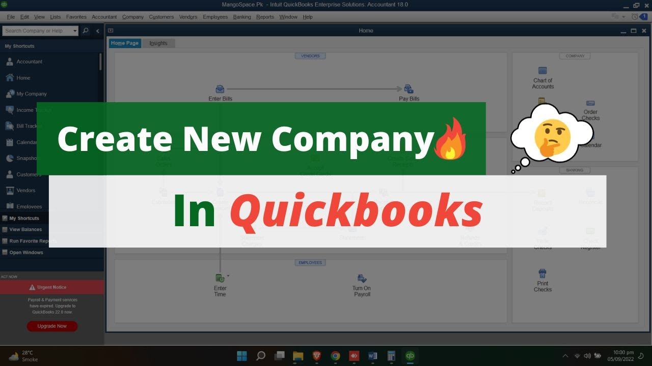 5 Quick And Easy Creating A New Company In Quickbooks Step By Step