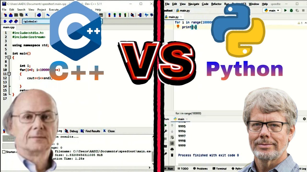 C Vs Python Speed Test Youtube