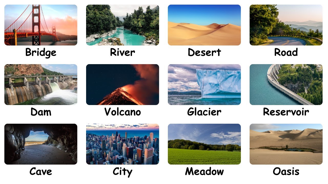 Landscapes English Vocabulary Youtube