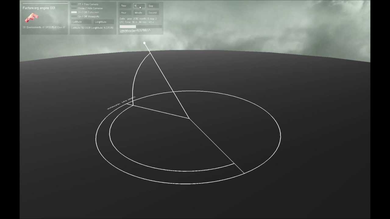 Openframeworks 3d Sun Path Simulation Youtube