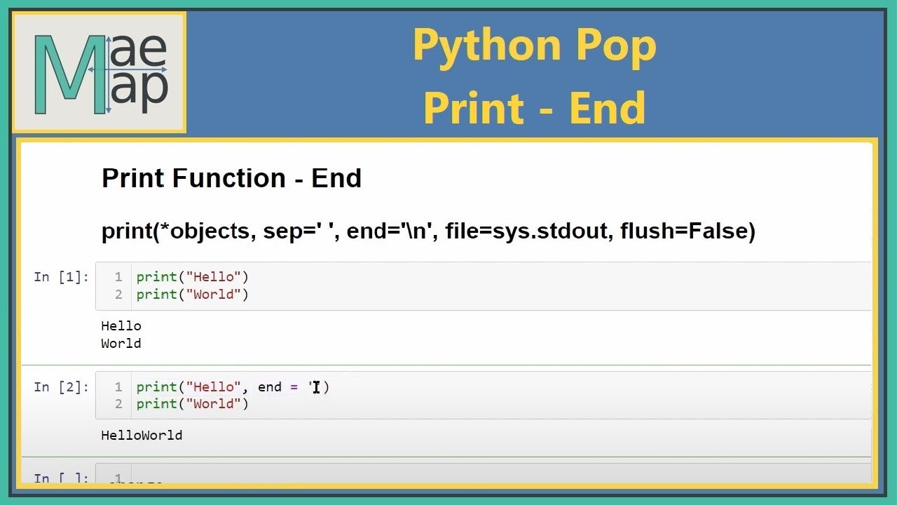 Python Pop Print End Youtube