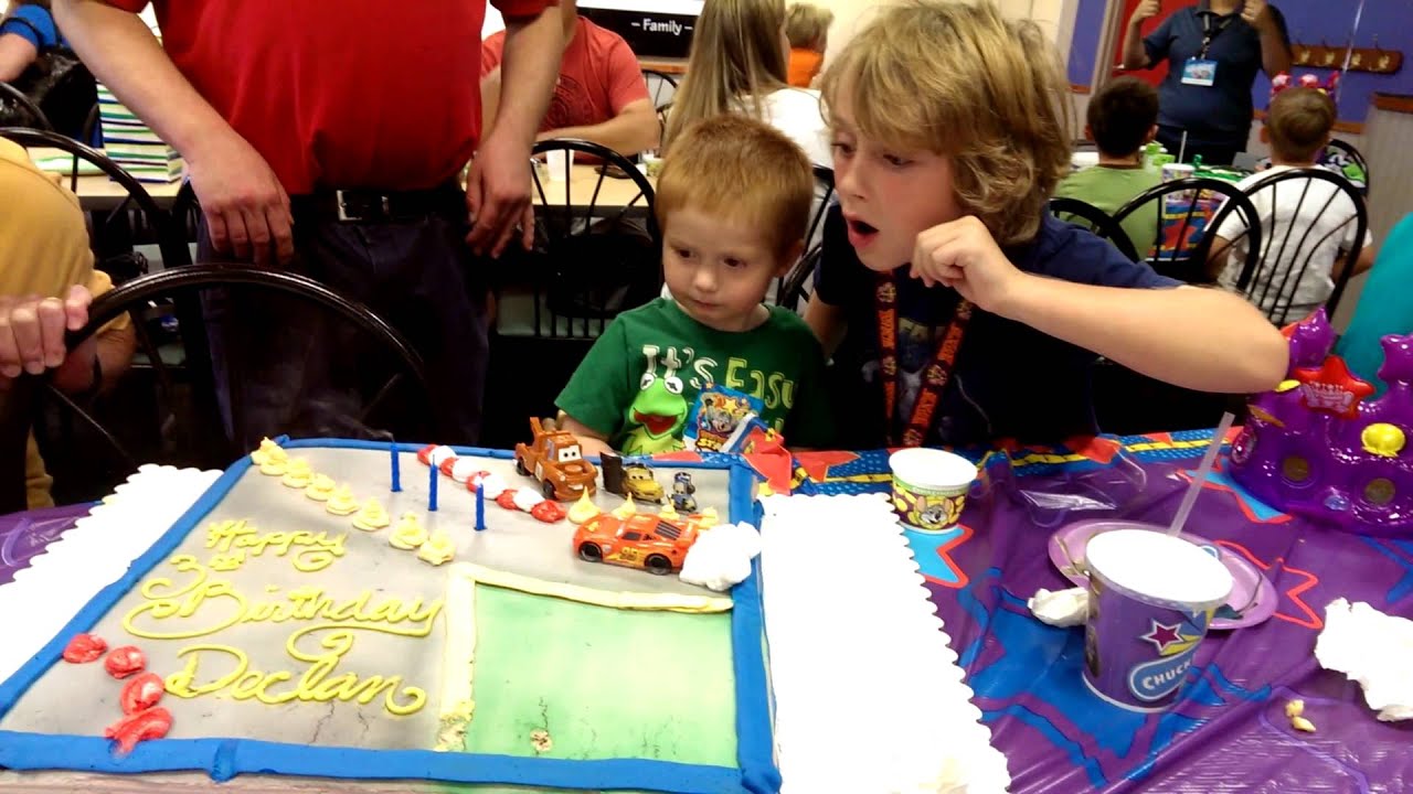 Declan S 3rd Birthday At Chuck E Cheese Youtube