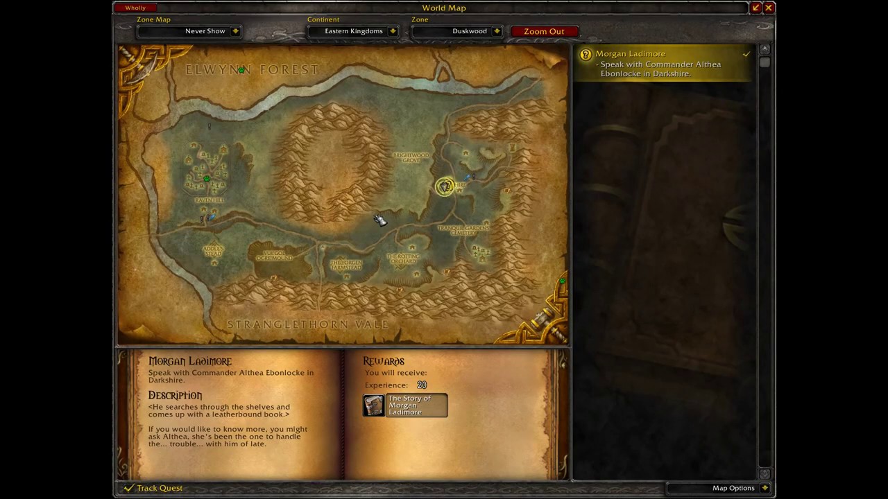 World Of Warcraft Quests Morgan Ladimore Youtube
