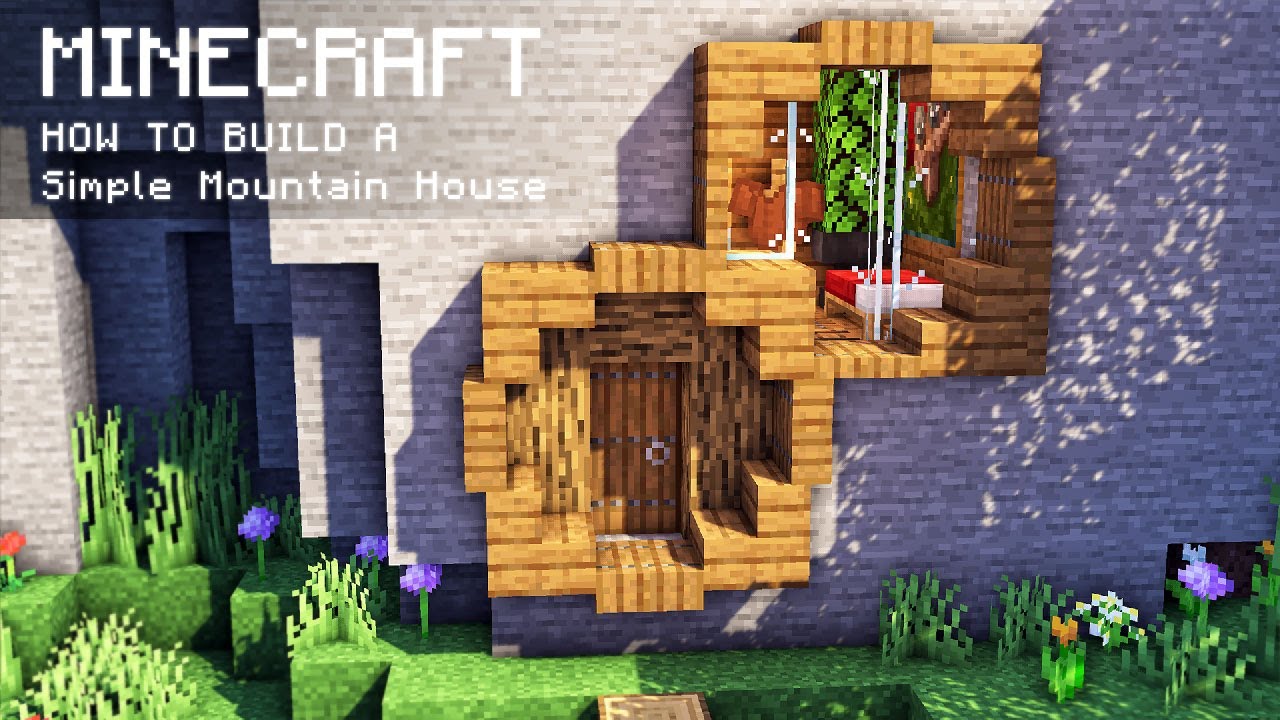 Minecraft How To Build A Simple Mountain House Youtube