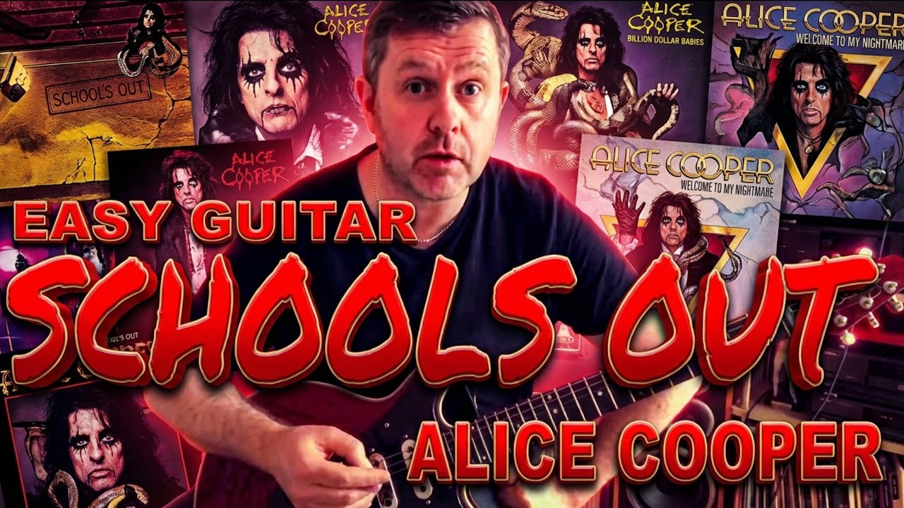 Easy Guitar Schools Out Alice Cooper Lesson Guitar Tab Youtube
