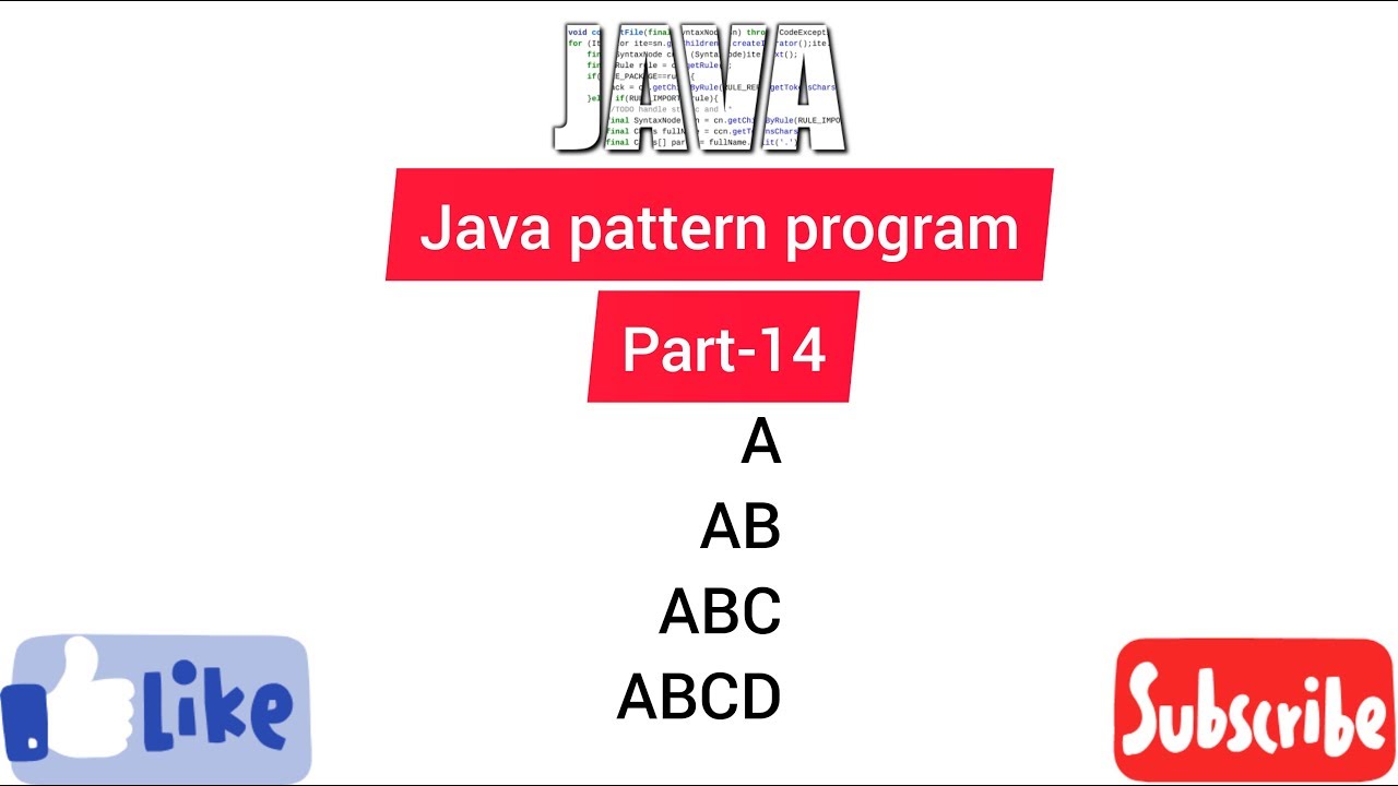 Java Pattern Program Part 14 Easy Learning Genius Youtube