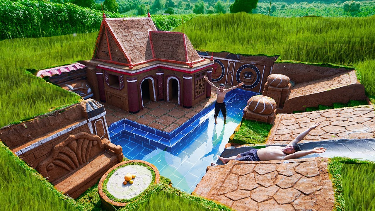 Build Modern Underground House With Million Dollar Swimming Pool Part