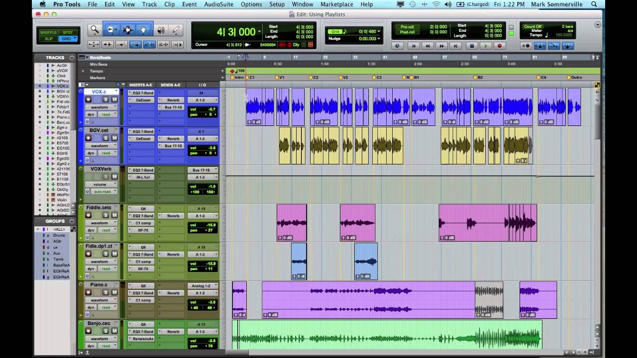 How To Use Playlists In Pro Tools Comping Editing Tuning And