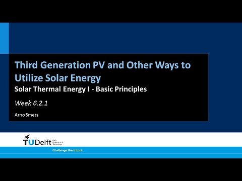 6 2 1 Solar Thermal Energy I Basic Principles Youtube