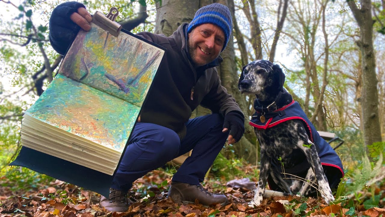 Oil Pastels Sketch In The Woods Youtube