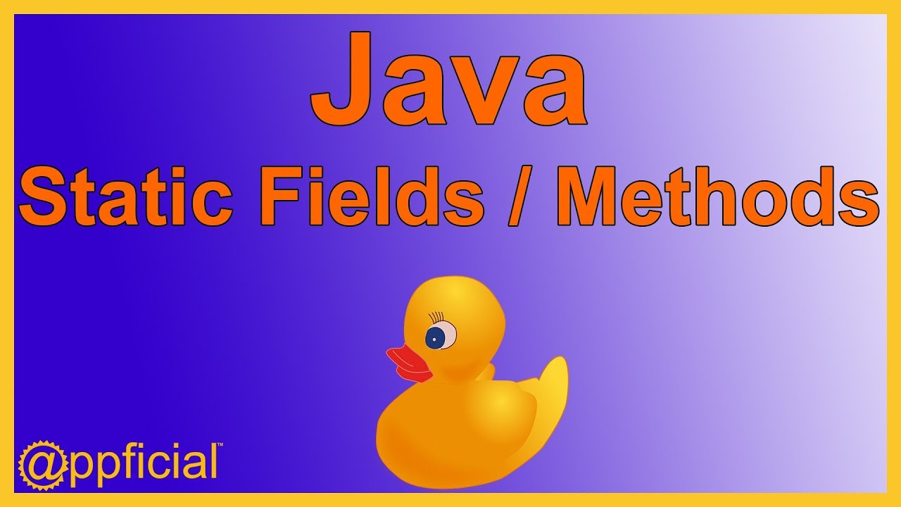Static Methods And Fields In A Java Class Static Method Vs Instance