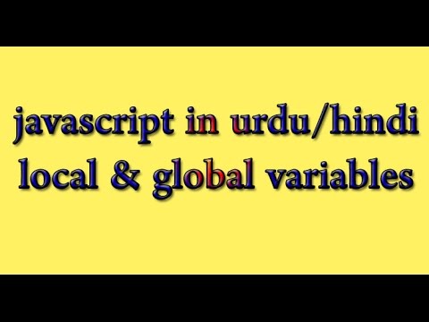 Local And Global Variables Javascript Tutorial In Hindi Urdu Youtube