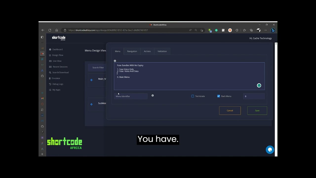 Creating Menu Youtube