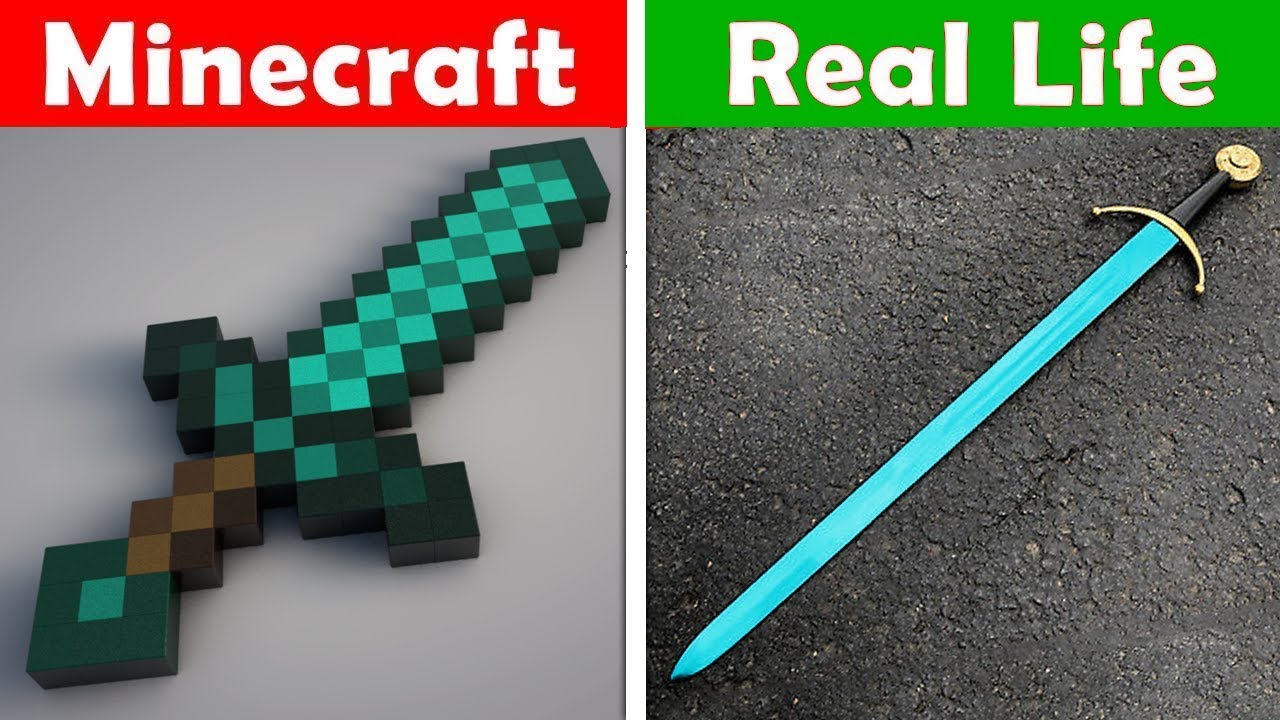 Minecraft Diamond Sword In Real Life Minecraft Vs Real Life Animation