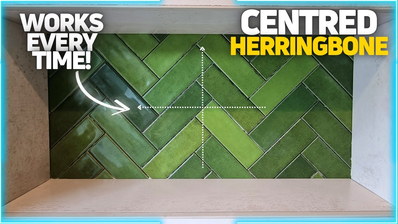 Installing Herringbone Tile For Beginners With This Easy Trick Youtube