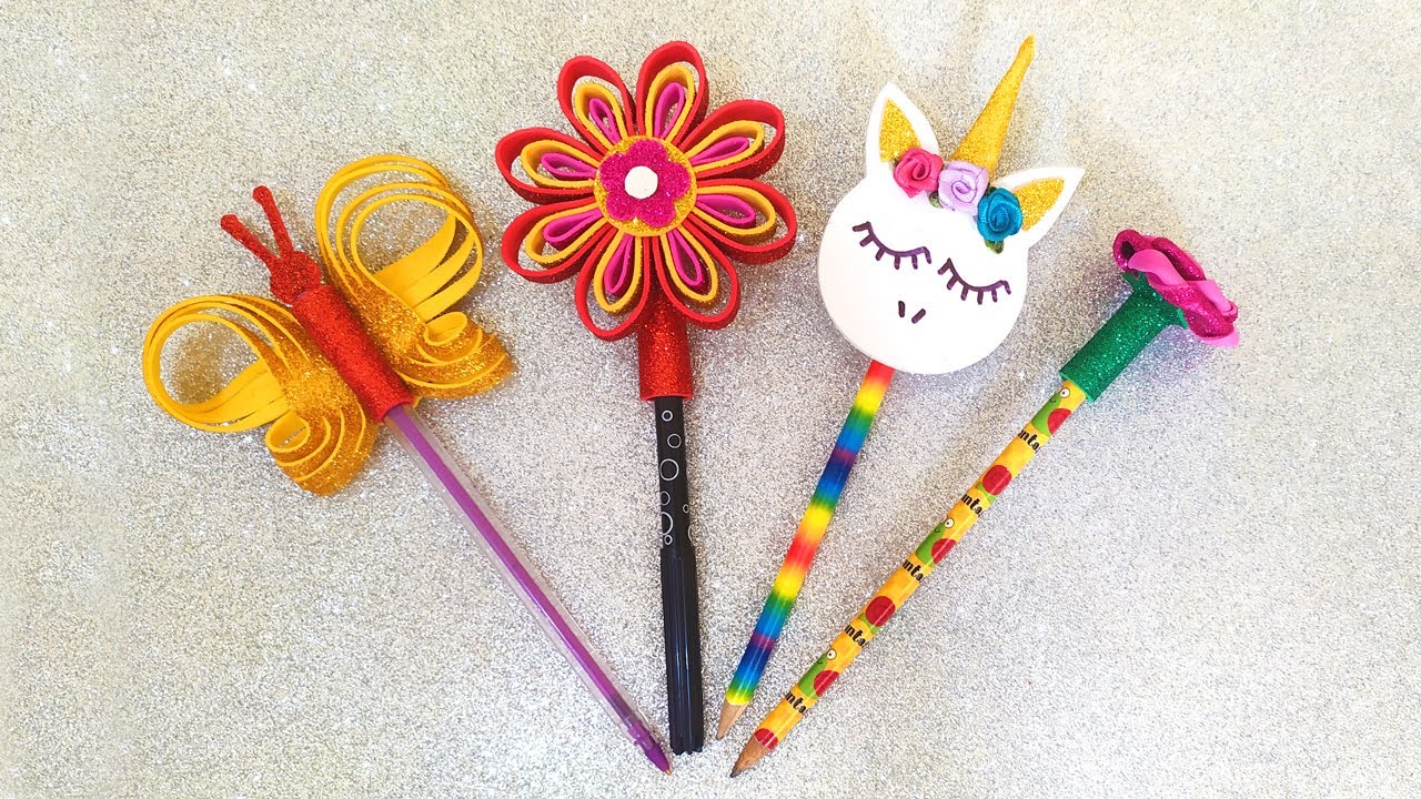 Cómo Decorar Tus Lápices Con Goma Eva Adornos Fáciles Para Lápices