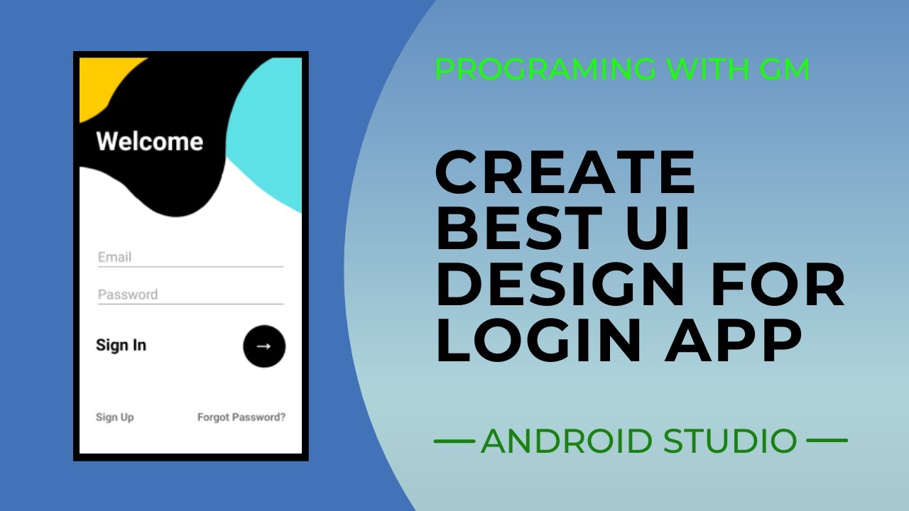 Create Best Login Form Using Constraint Layout Android Studio Youtube