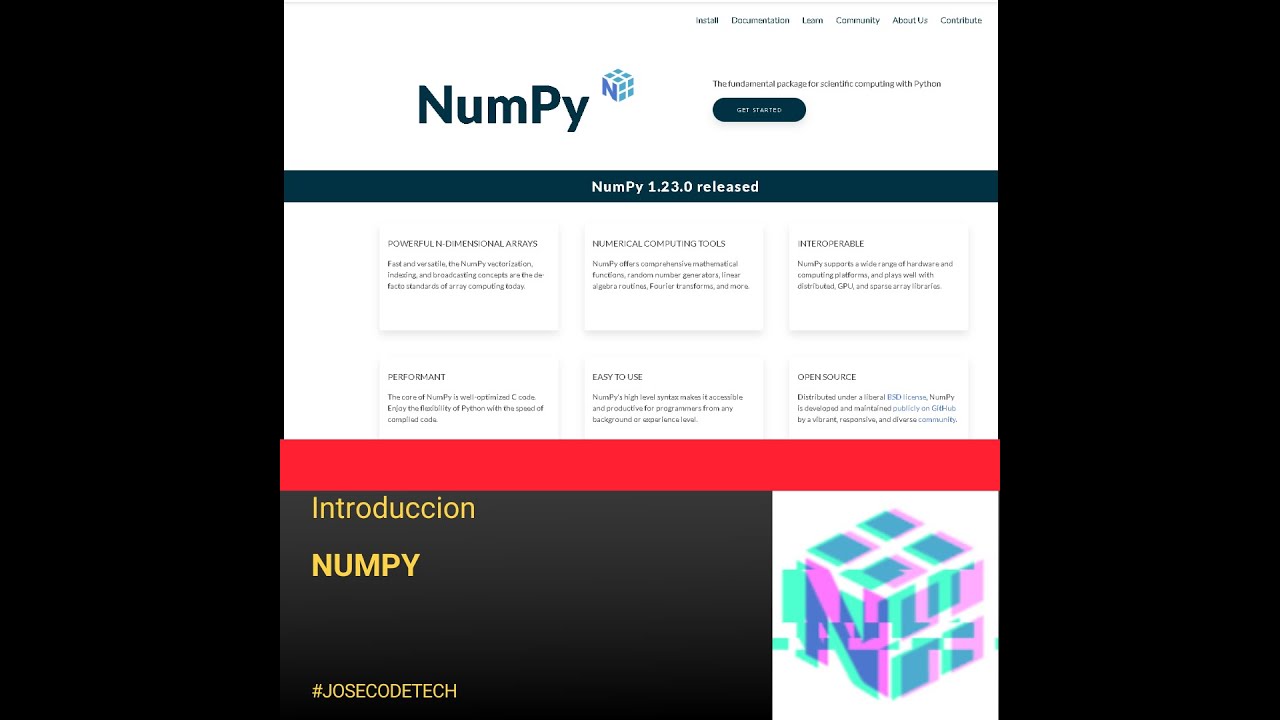 01 Introduccion A Numpy Youtube