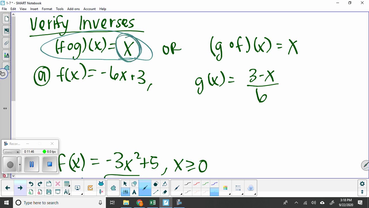 Precalc 1 7 Inverse Functions Youtube
