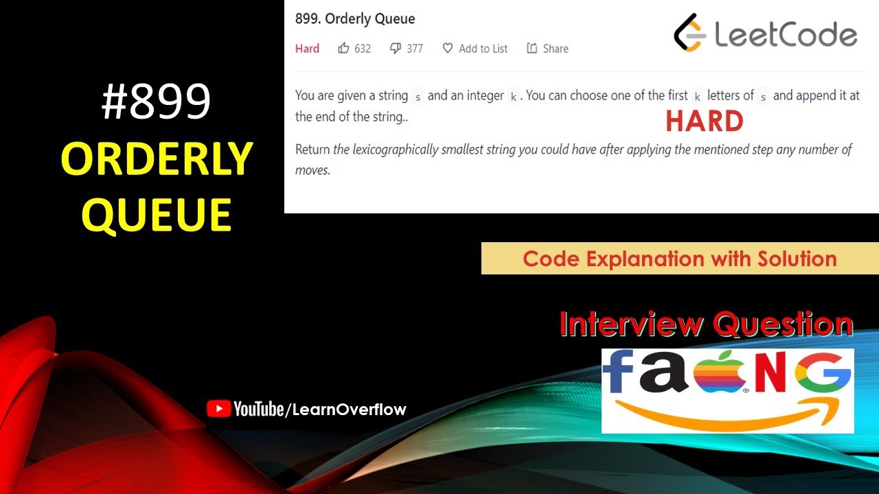 Orderly Queue Leetcode 899 Java Intuitive Solution With