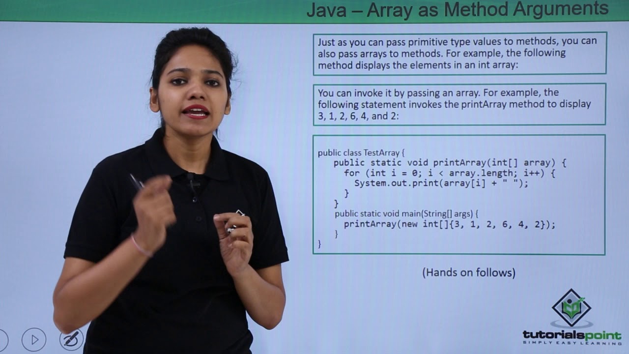 Java Array As Method Arguments Youtube