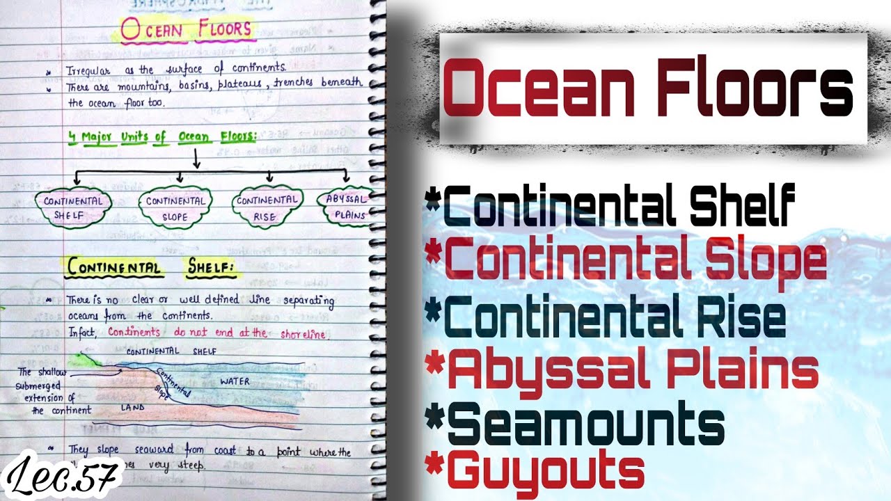 Ocean Floors World Geography Handwritten Notes Lec 57 An