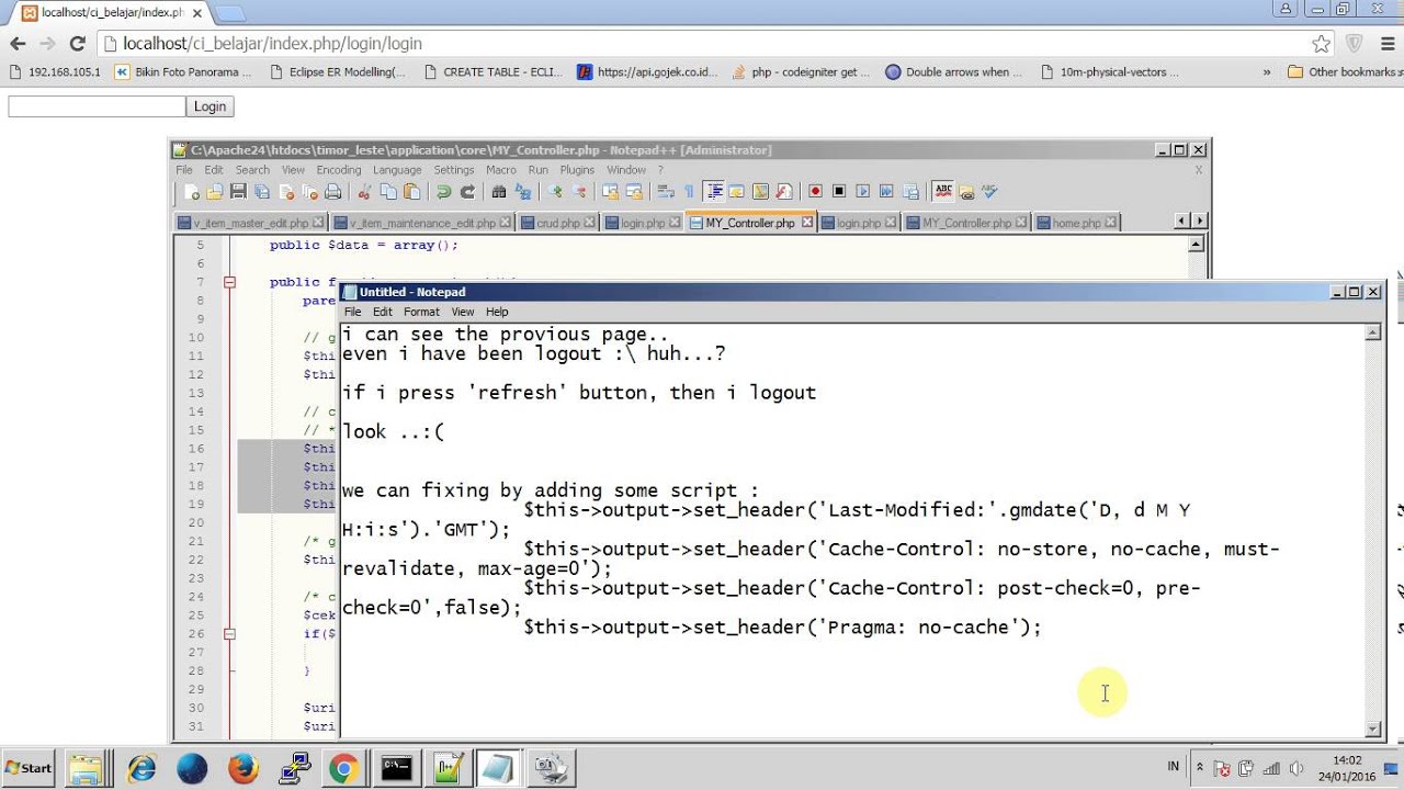 Codeigniter Problem Logout Problem Youtube