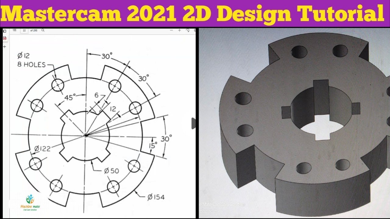 Mastercam Part Modeling Mastercamtutorials Youtube