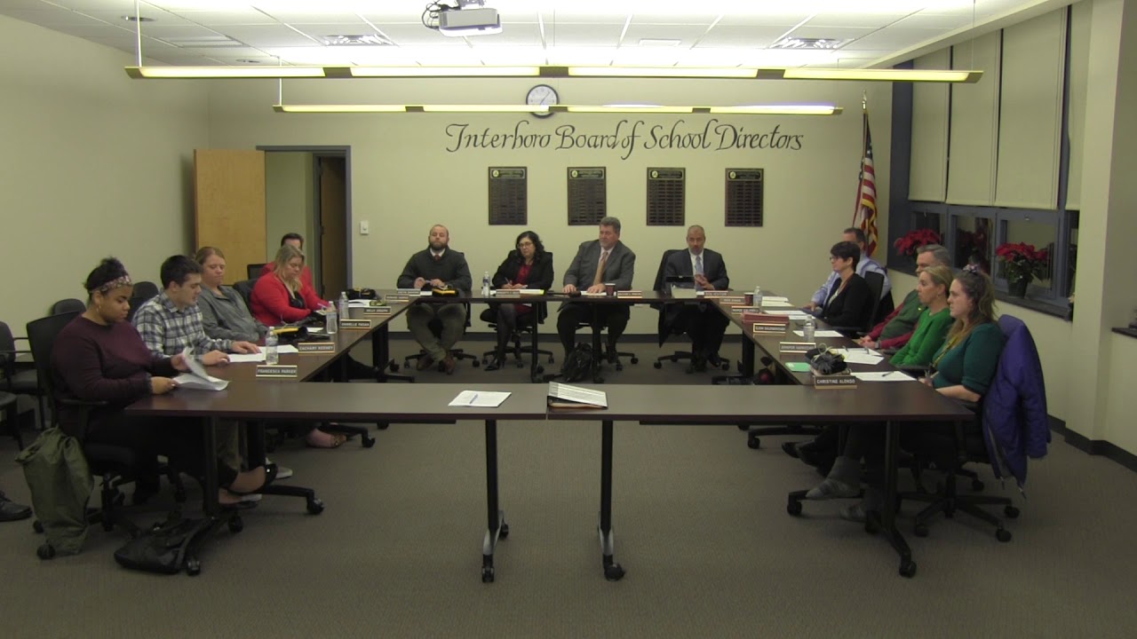 December 2019 School Board Meeting Youtube