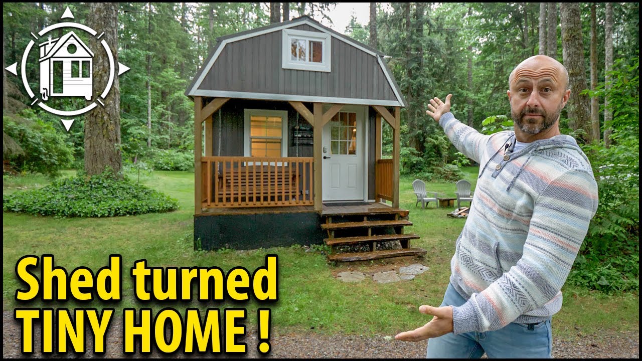 He Bought A Shed Made A Luxury Tiny Home Tour Costs Youtube