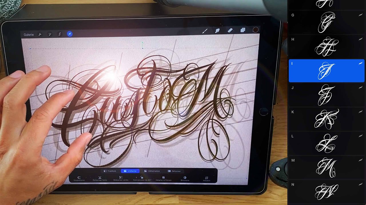How To Create Lettering Tattoo With Procreate Lettering Pack V1 2
