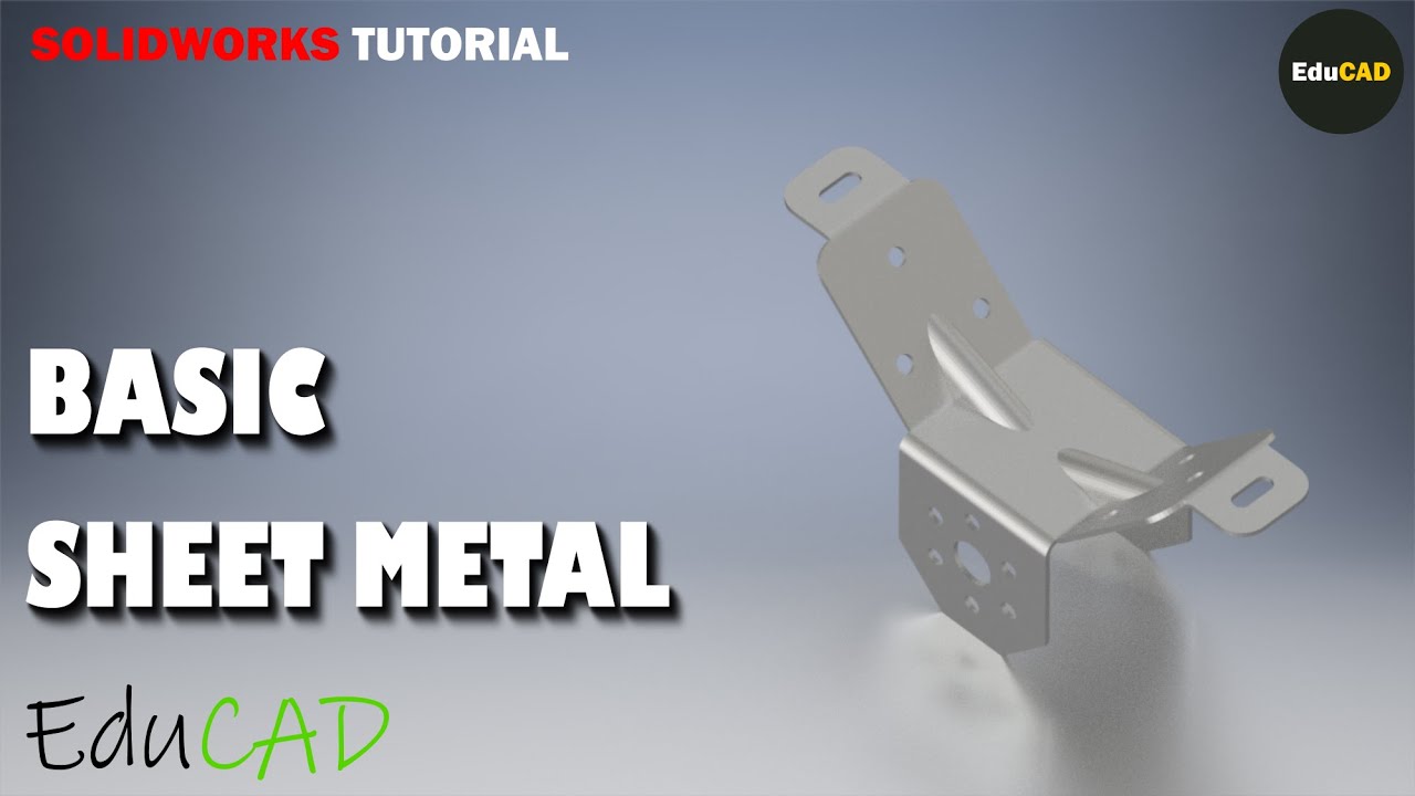 Solidworks Tutorial Basic Sheet Metal For Beginner Youtube