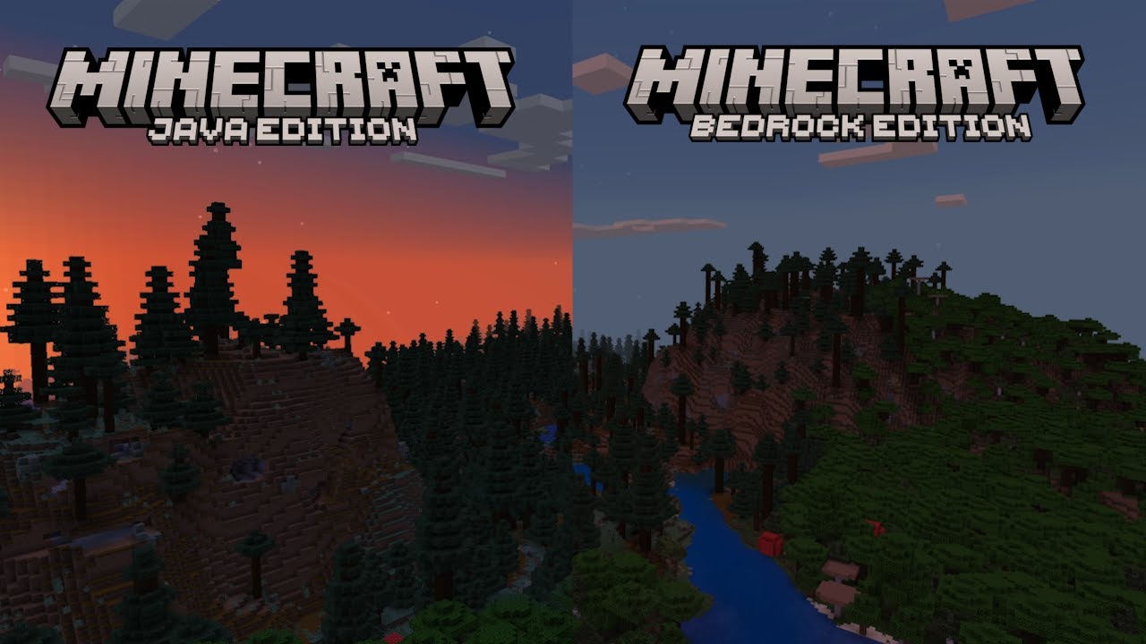 Minecraft Java Vs Bedrock Graphics Comparison Youtube