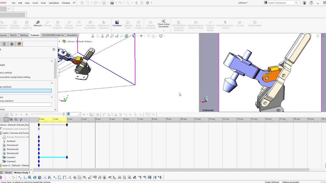 Add Multiple Camera In Solidworks Animation Youtube