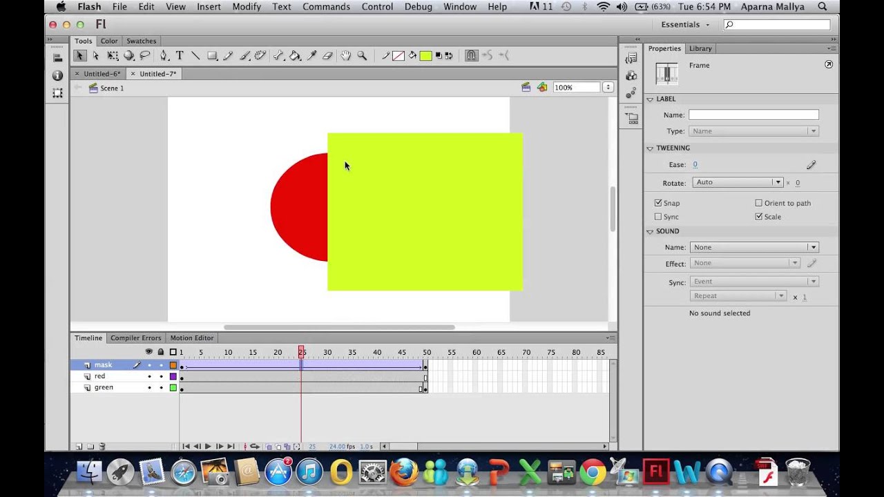 Flash Cs6 Beginners Simple Mask Exercise Youtube