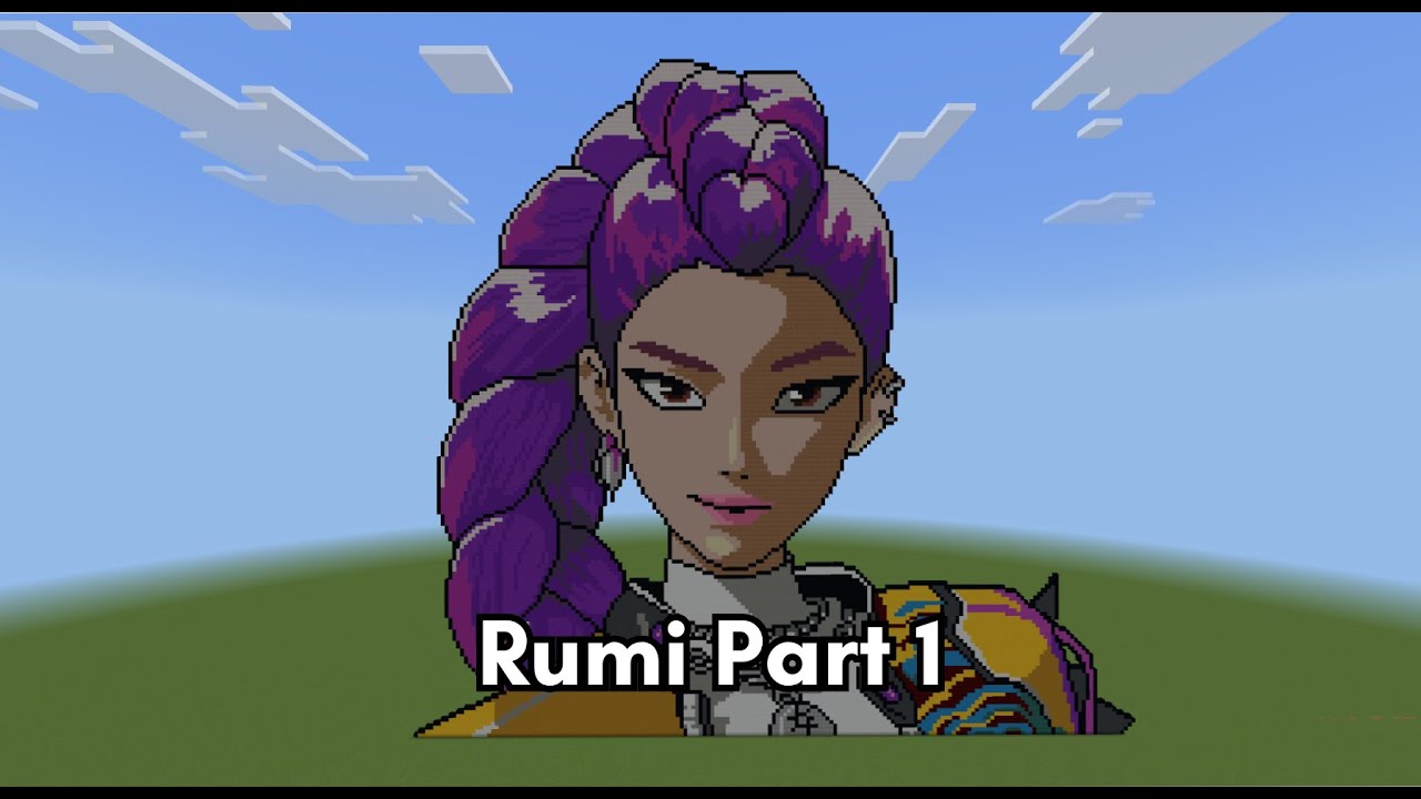 Minecraft Pixel Art Tutorial Rumi Part 1 Youtube