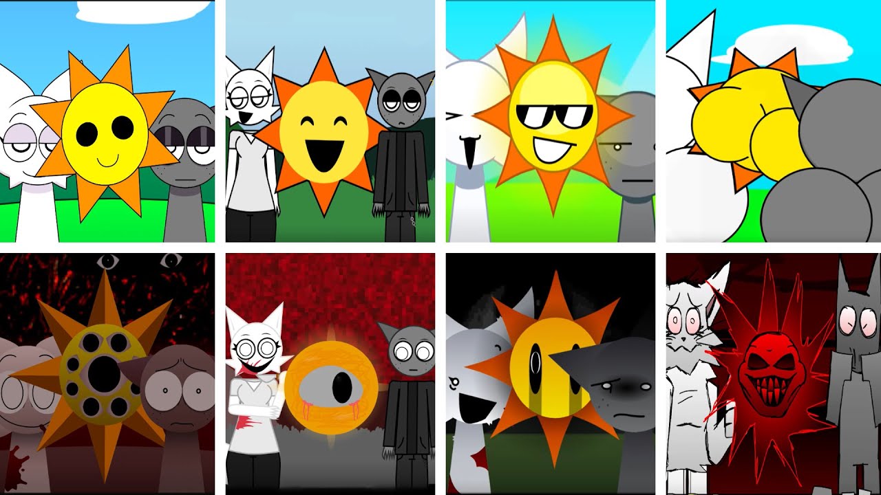 Incredibox Sprunki But Mix Wenda And Mr Sun And Gray In All Different