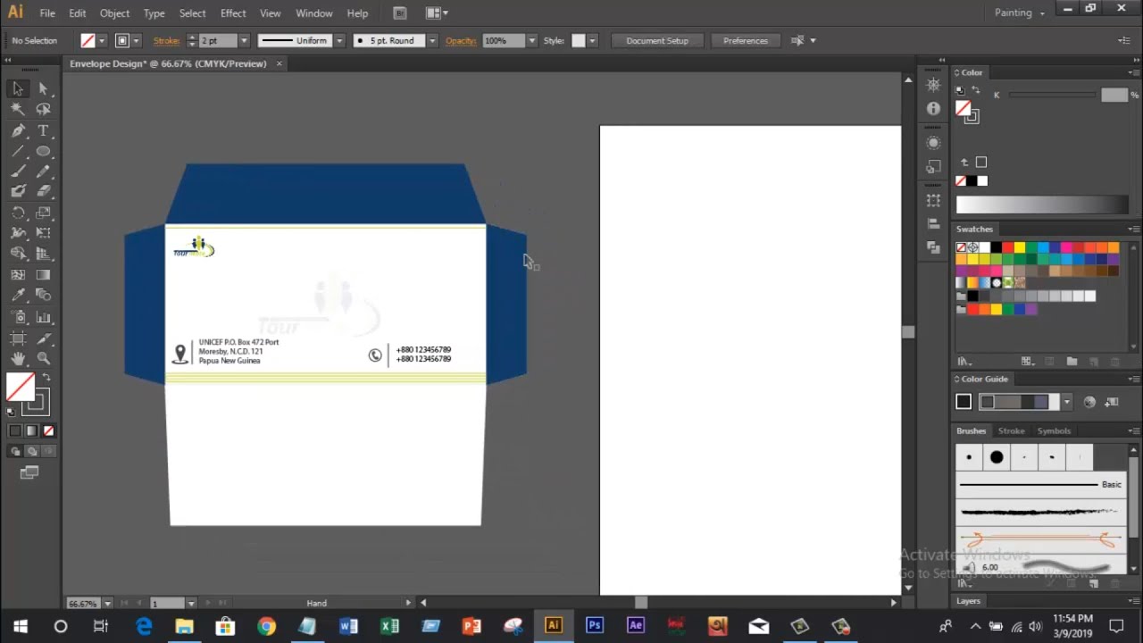 Envelope Design In Illustrator Tutorial How To Make Envelope