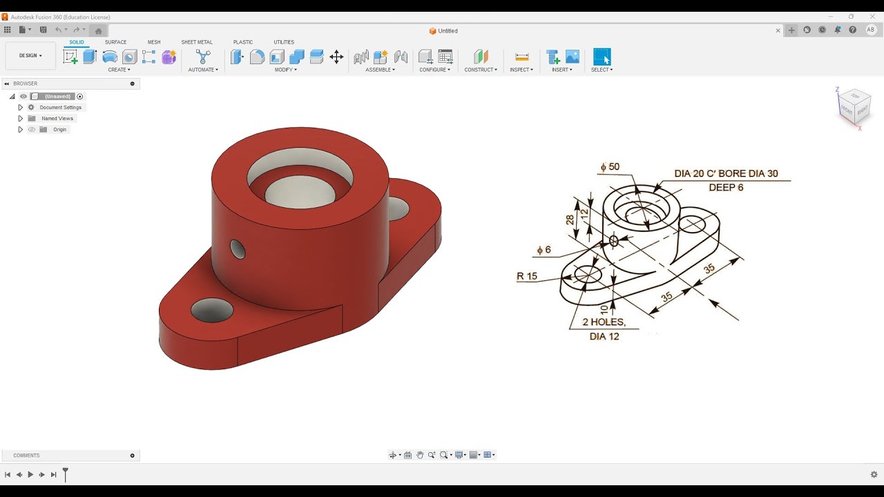 Fusion360 Part Modeling Tutorial 169 Design 3dmodeling