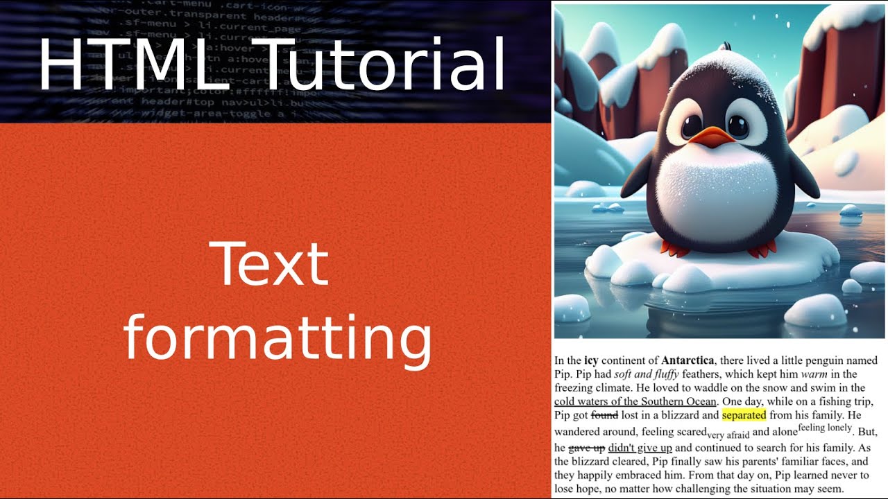 Html Text Formatting Tutorial Youtube