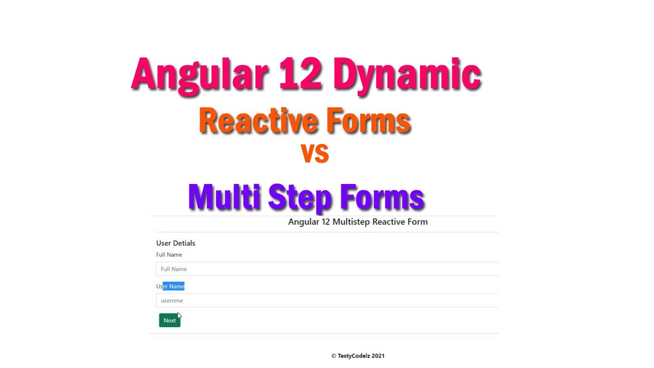 Angular 12 Dynamic Reactive Forms Multistep Forms In Angular Angular