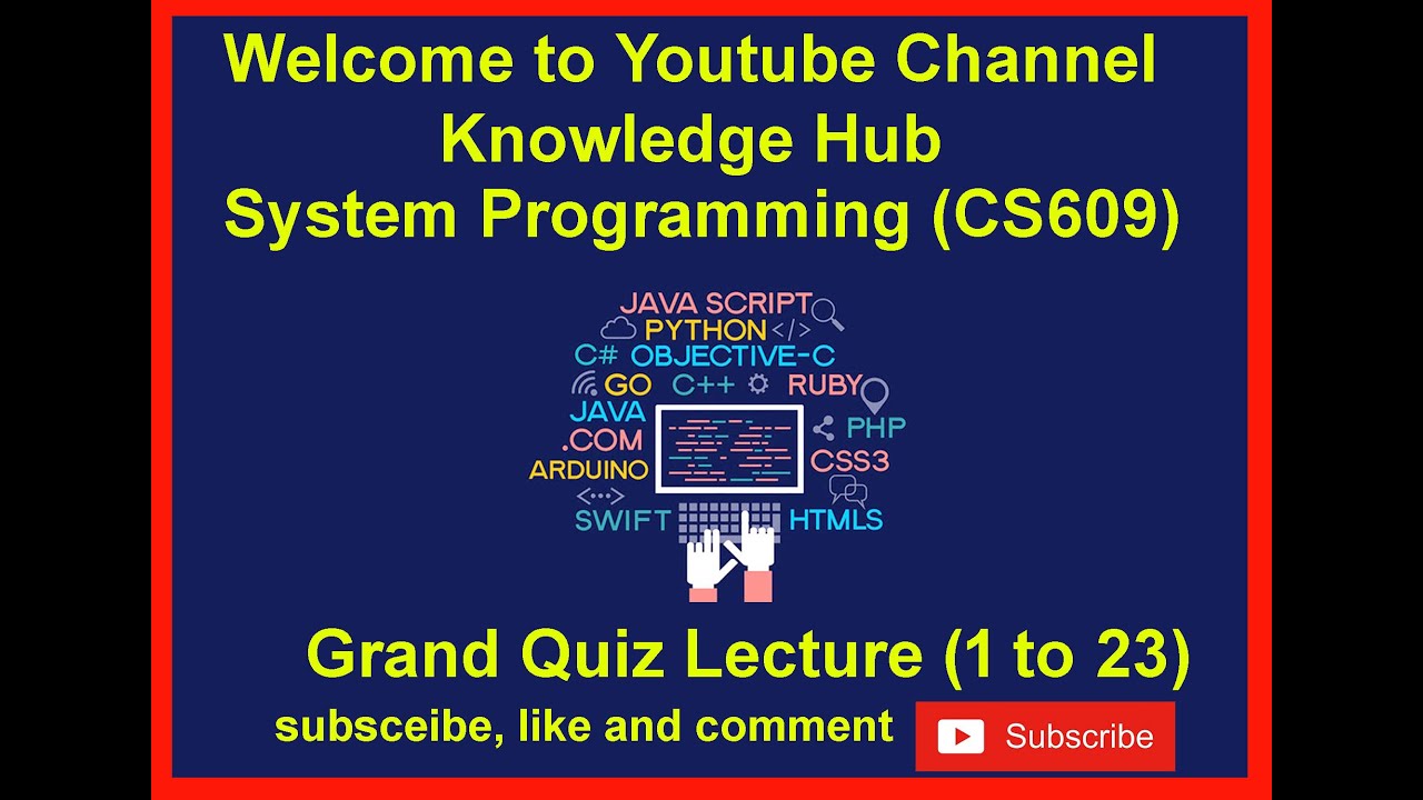 System Programming Cs609 Grand Quiz 1 Youtube