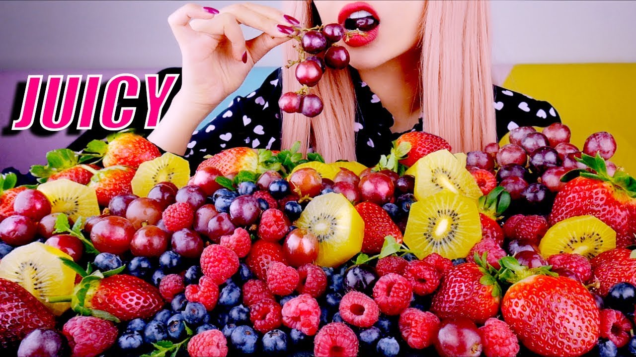 Asmr Fruit Platter Crunchy Eating Sounds Youtube