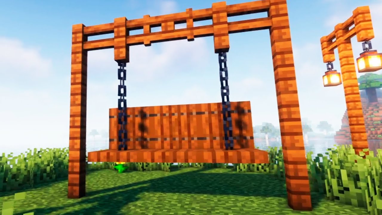 How To Build A Realistic Swing In Minecraft Youtube